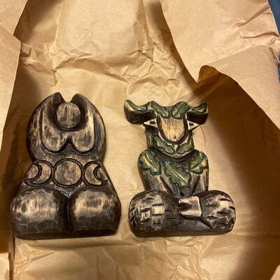 Cernunnos Statue Green Man Horned God Pan Herne the Hunter - Etsy