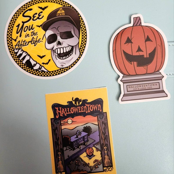 Halloweentown Vinyl Die Cut Red & Blue Headphone Stickers - Etsy