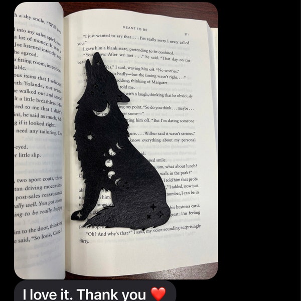 Wolf Leather Bookmark | Howling Wolf Bookmark | Nature Wildlife Book ...