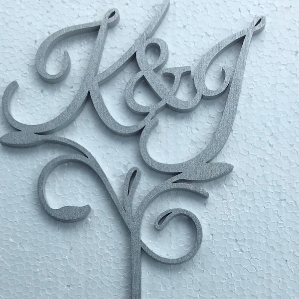 L Cake Topper, Wedding Cake Topper, Cake Toppers for Wedding, Rustic ...