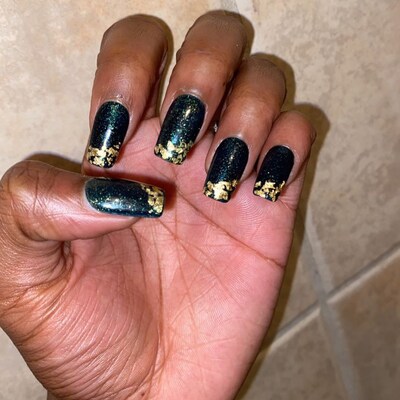 Ice Queen / Clear Icicle Nails With Holographic Silver Glitter, White ...