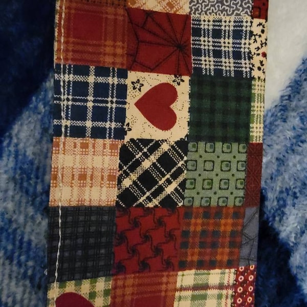 Handmade Quilted Checkbook Cover: Patchwork Fabric Wallet - Etsy