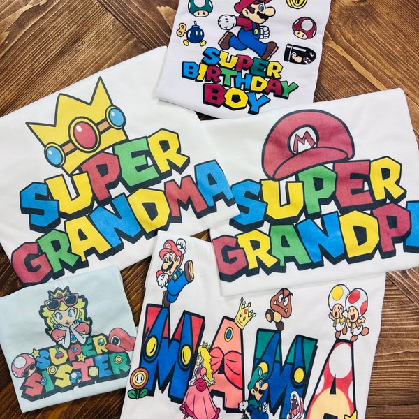 Baby Mario Svg, Baby Bros Svg, Super Brother, Super Dad, Super Mom ...