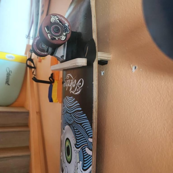 Skateboard / Longboard Wall Storage - Single Board Display - Etsy