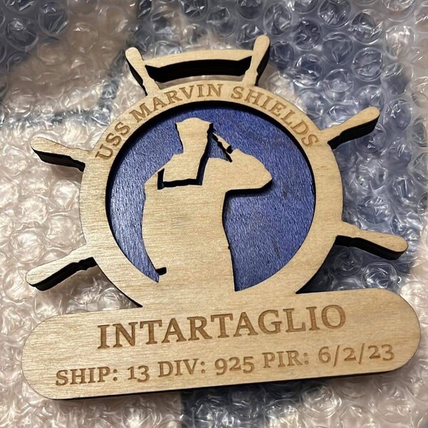 Personalized Navy PIR Wheel - Custom Navy PIR Anchor - Navy Graduation ...