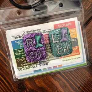 Mermaid Xray Markers With 2 or 3 Initials Rectangle Glitter - Etsy