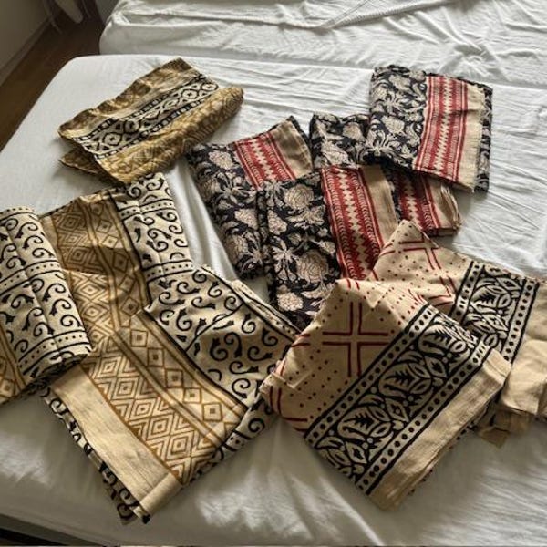 Wholesale Lot Bagru Print Cotton Beach Sarongs Summer Pareo Natural ...