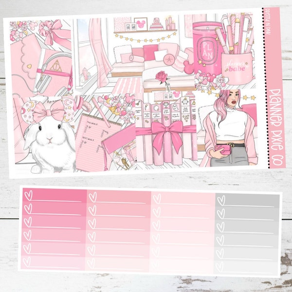 Pretty in Pink CLIP ART W LICENSE | Planner Girl | Pink | Magical ...