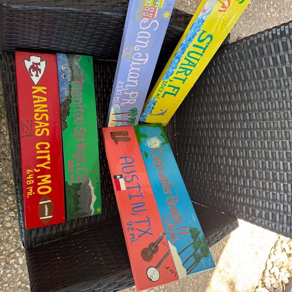 Destination Arrow Signs, Tropical Directional Arrows, Hand Made Wooden ...