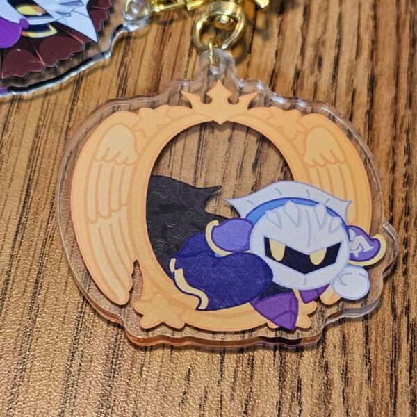Kirby & Meta Knight Charm | 2.5" Double Sided Acrylic Charm - Etsy