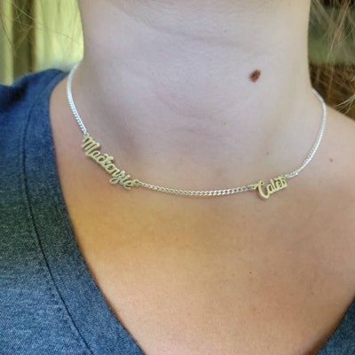 Multiple Name Necklace With Curb Chain by Caitlynminimalist Friendship ...