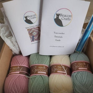 Learn to Crochet, Beginners Crochet Kit, Starter Box With Instructions ...
