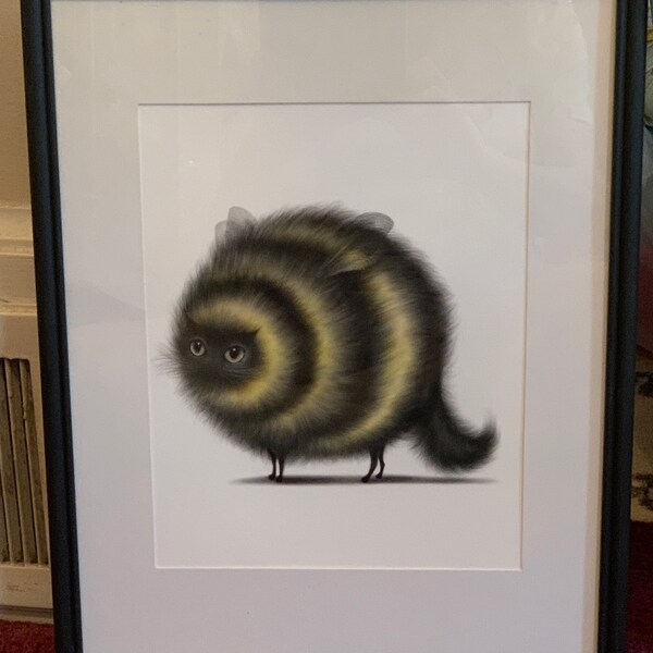 Cat Bee Art Print | Bee Cat Art | Bumblebee | Cat Art | Cat Lover Gift ...