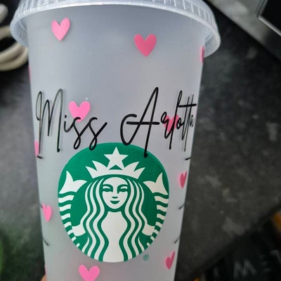 Daisy Heart Name Cold Cup 24oz, Custom Flowers Tumbler, Cute Summer Cup ...