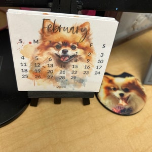 2025 Small Desk Funny Cat Calendar Optional Lamination and Wood Display ...