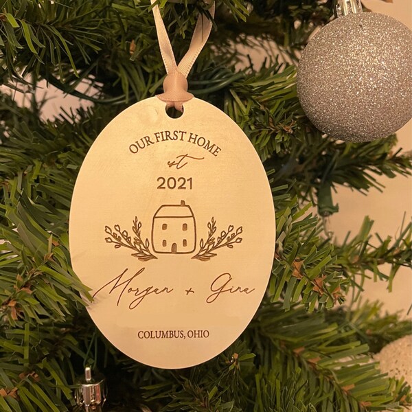 New Home Buyer Custom Ornament. Our First Home Ornament Personalized ...