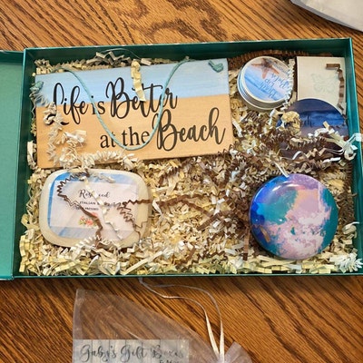 Beach Decor Gift Box, Beach Lover Gift for Her, Beach Cottage Gift ...