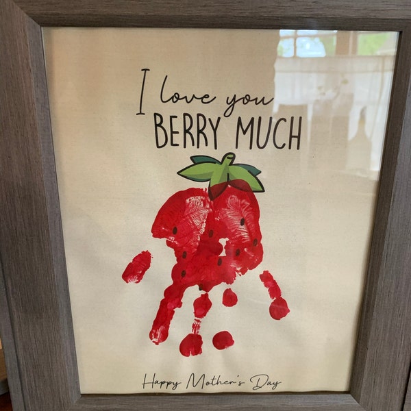 I Love You Berry Much / Handprint Footprint Art / Kids Baby Toddler ...
