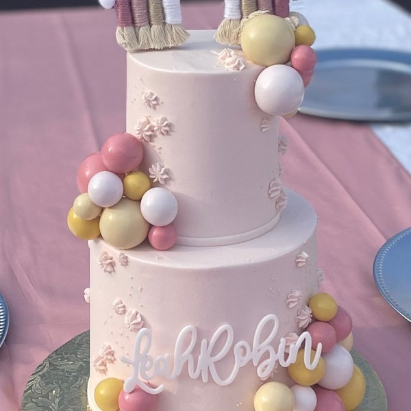 Acrylic Name Cake Charm, Acrylic Name Charm, Acrylic Number Charm, Cake ...