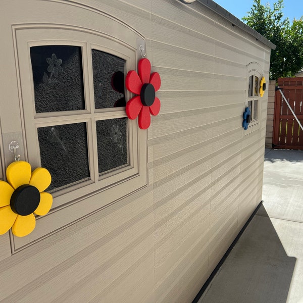 Poly Wall Flower, Fence Flower, Outdoor Decor, Fence Decor, Yard Art ...