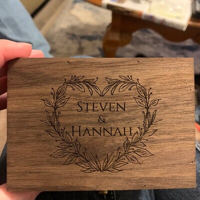 Custom Personalized Wooden Keepsake Box Gift for Him, Her, Boyfriend ...