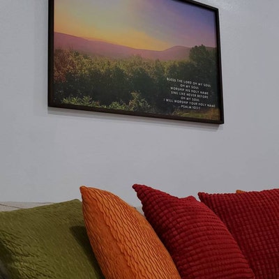 Large Christian Wall Art Vintage Scripture Art Consider the Lilies of ...