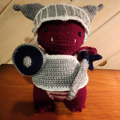 Dragon Knight PDF Crochet Amigurumi Pattern Fantasy Plushie With ...