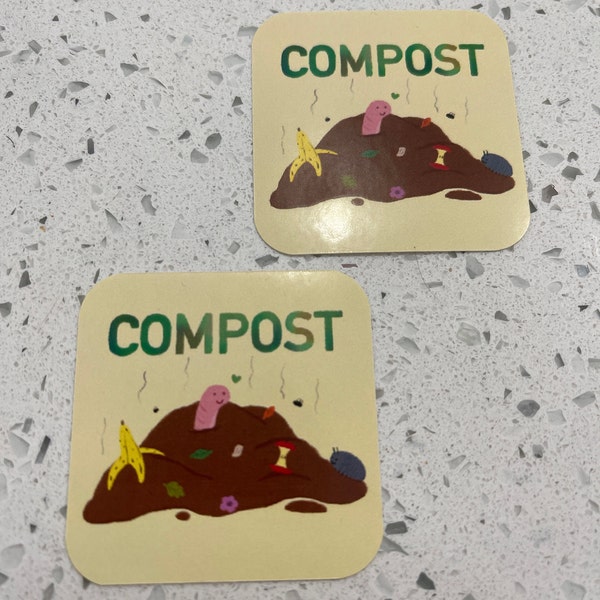 Compost Sticker / Worm / Vermicompost / Pill Bug / Rollie Pollie ...