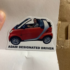 Adam Designated Driver Vinyl Sticker - Etsy