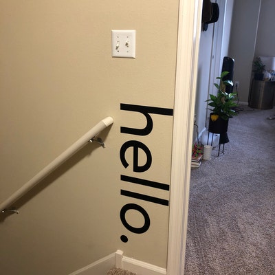Hello. Wall Decal Craft Room Decor Entryway or Office Wall Sticker Sans ...