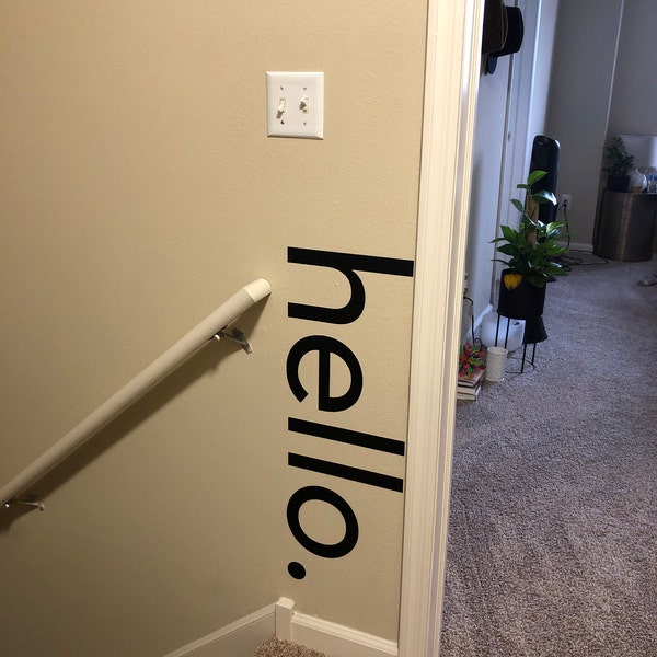 Hello. Wall Decal | Craft Room Decor | Entryway or Office Wall Sticker ...