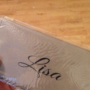 Personalized Faux Leather Checkbook Cover, Monogrammed Check Book Cover ...