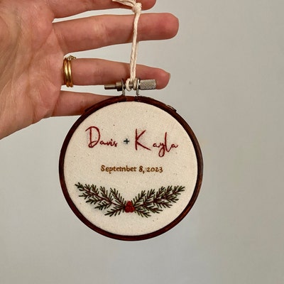 Wax Flower Embroidery Keychain - Etsy