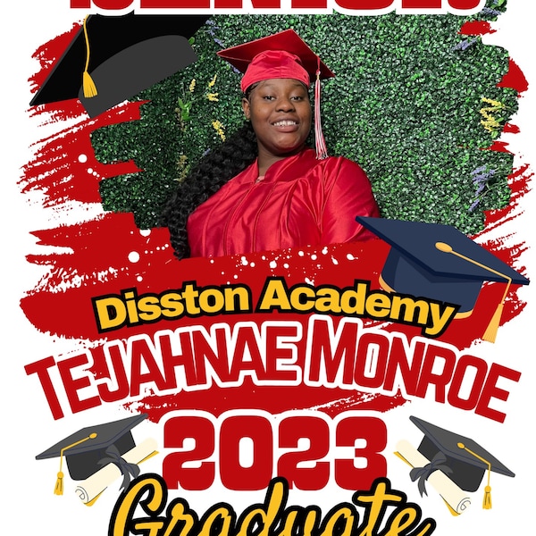 Graduation Senior Design Template Canva PRO Template DIY, Add Picture ...