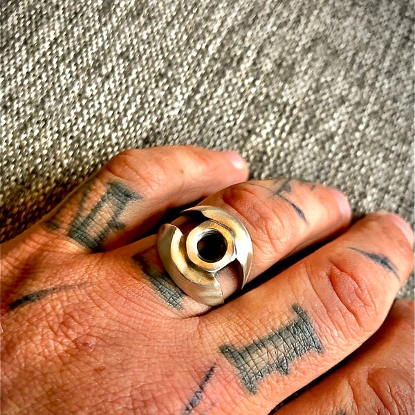 Black Cube Ring- Lava Ring-volcanic Ring-black Square Ring-black Lava ...