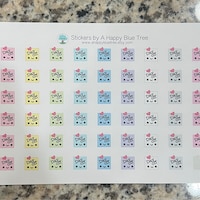Happy Birthday Cake Reminder Cute Kawaii Planner Stickers for Erin ...