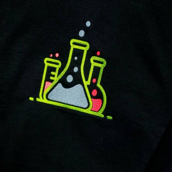 Love Chemistry Machine Embroidery Design - 4 Sizes - Science Embroidery ...