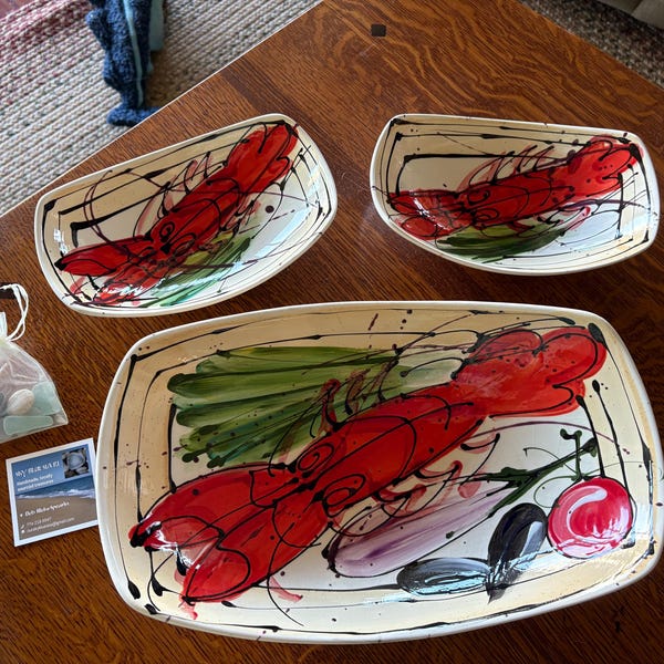 Jane Moore 2001 Pottery Plate – 8” Howling Coyote With Green Cactus ...