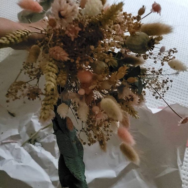Trockenblumenstrauß FRIEDA groß, ca. 40cm - Etsy.de