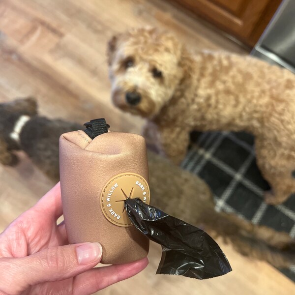 Hands-free Dog Poop Bag Holder: Boho Silicone Leash Clip - Etsy