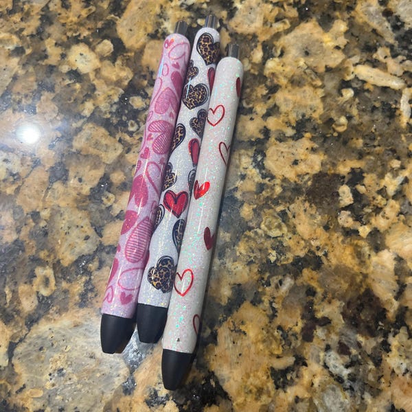 Phases of the Moon Glitter Gel Pen, Custom Epoxy Glitter Pen, Custom ...