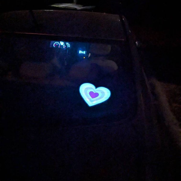 Heart NRG Panel | Light-up Decal | Cute Car Accessories | Cute Vinyl ...