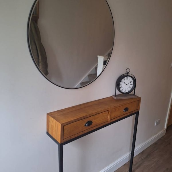 Slim Console Table With Drawers - Radiator Shelf Depth 20cm - Modern ...