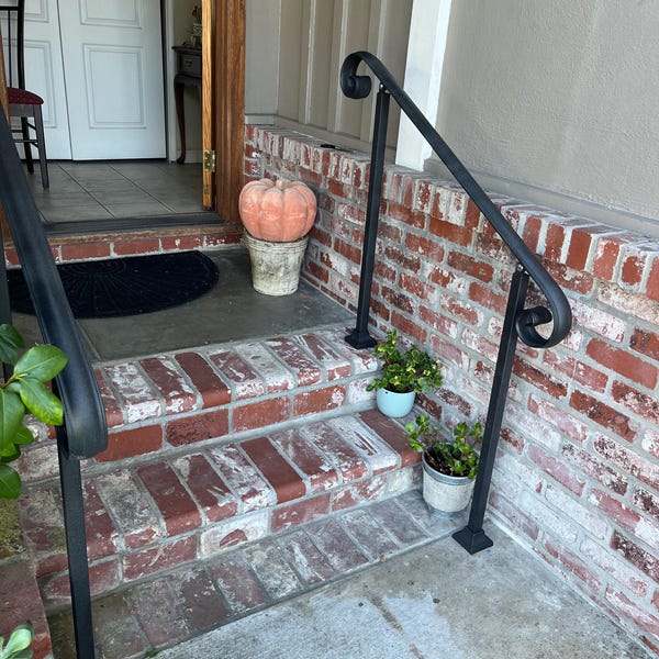 Custom Length Adjustable Metal Handrail With Scroll End - Make A Rail ...