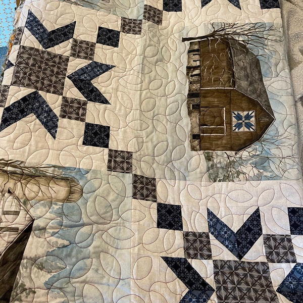 Winter Barn Quilts Main CD12080 Sky - Riley Blake Designs - DIGITALLY ...