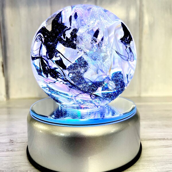 Memorial Glass Orb, Cremation Glass, Keepsake, Rainbow Bridge, Loved ...