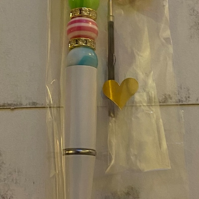 Ivory Beaded Gold Wedding Guest Book Pen, Sign in Table Pen, Fancy ...