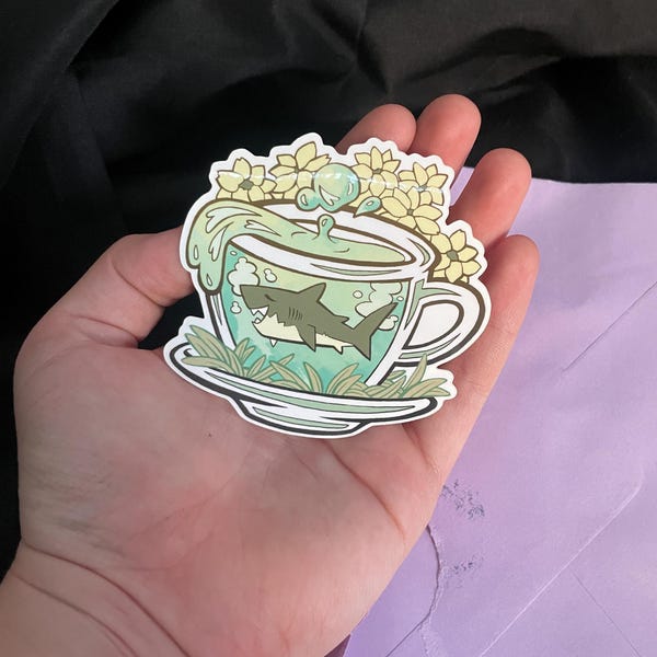 Tea Sharks Sticker Set - Etsy