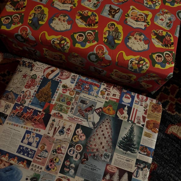 Christmas Gift Tags Printable, Vintage Christmas, Retro, Digital ...