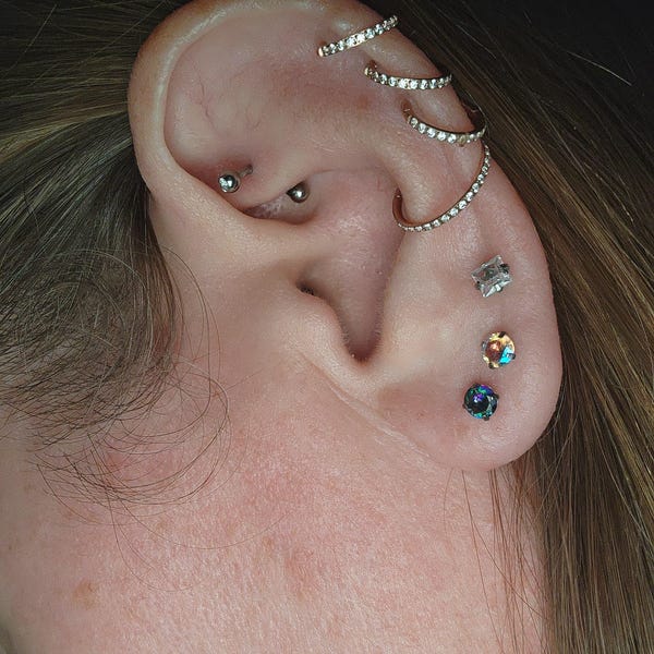 FAKE Tragus Piercing Fake Nose Ring Fake Piercing Fake Nose Piercing ...